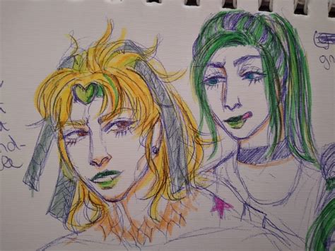 Dio And Jolyne Spending Time Together By Dyeing His Hair But Idk How