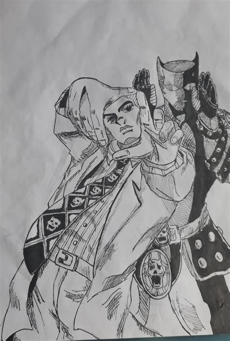 Fanart A Little Drawing Of Yoshikage Kira Based On His Artwork In Stardust Shooters I Think