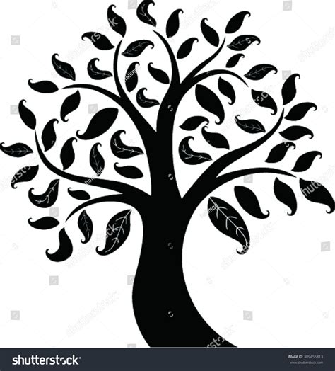 Tree Leaf Vector Illustration Stock Vector 309455813 Shutterstock