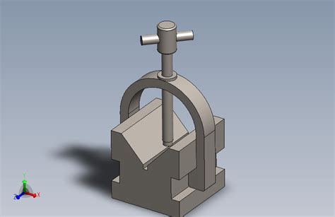 V型块 SOLIDWORKS 模型图纸下载 懒石网