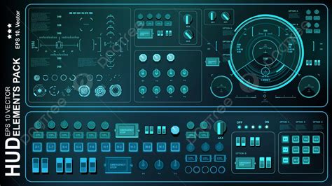 Futuristic Virtual Graphic Touchuser Interface Navigation Sensors Hologram Vector Navigation