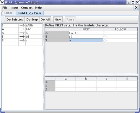 Now We Need To Enter Theproper Follow Sets For Each Variable As We Did For The First Sets The
