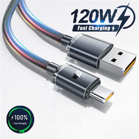 사용 가능한 Pd C타입 케이블과 함께 제공되는 120w 초고속 충전 Usb C 케이블 및 휴대폰 충전기 삼성 샤오미 화웨이 호환 핸드폰닷컴