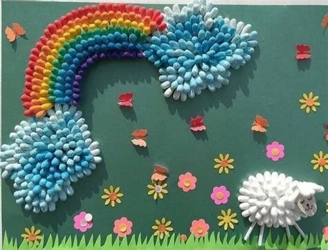 Поделки из ватных палочек своими руками идеи Crafts Craft Activities Crochet Necklace