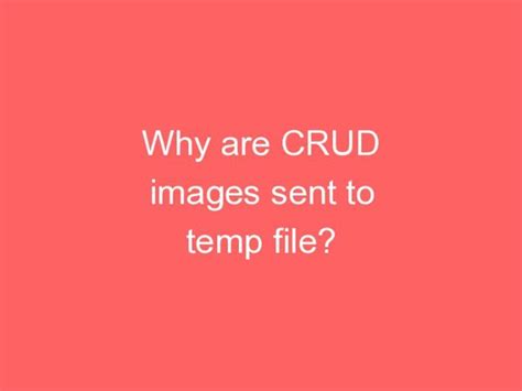 In A Crud Create Read Update Delete Application That Deals With