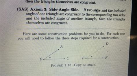 Solved Problem Given Angle LABC And A Ray EF Construct Chegg