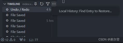 【vs code】根据时间和文件名查看增删改的历史记录 vscode查看文件修改历史 csdn博客
