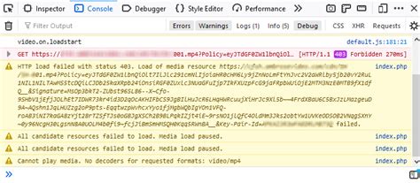 Jquery How Do I Correctly Capture Video Object Error Message Stack Overflow