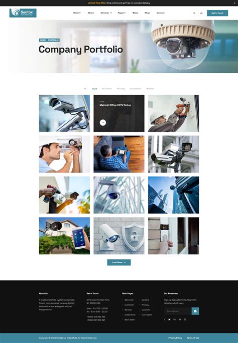 Sectox Cctv And Security Psd Template Themepure