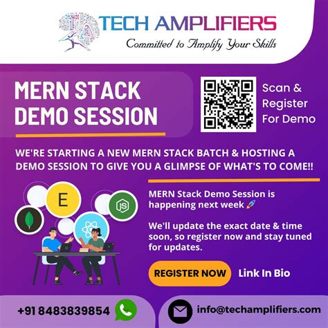 mernstack mern coding webdevelopment demosession onlinewebinar… tech amplifiers