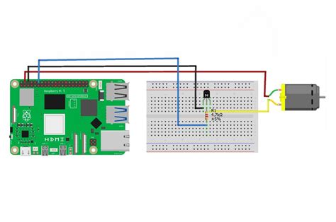 Voltaat Learn How To Control A Dc Motor With Npn Transistor And Raspberry Pi 5