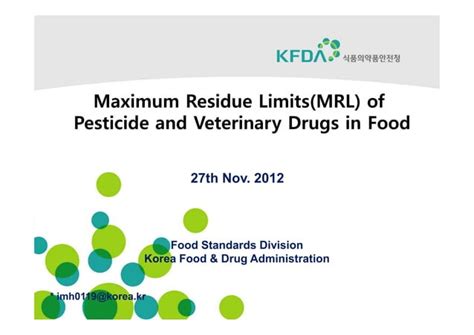 Maximum Residue Limits Of Pesticide And Veterinary Drugs In Food2012 Pdf Agriculture Industries