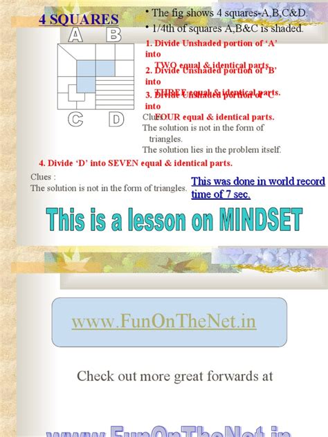 Dividing Squares Into Equal Parts To Reveal A Hidden Clue Pdf