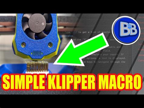 free video how to write your first klipper macro nozzle scrubber