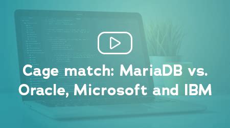 MariaDB Vs Oracle Open Source Database Comparison