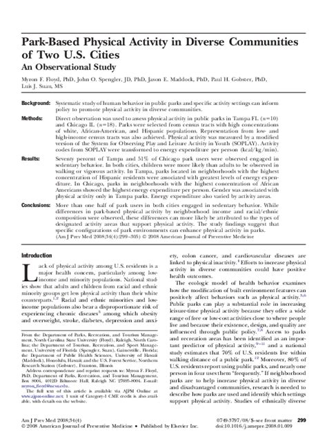Pdf Park Based Physical Activity In Diverse Communities Of Two Us