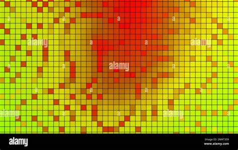 Abstract Pixelated Background Of A Colorful Screen With Glitch Effect