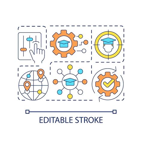 Premium Vector Learning Management System Concept Icon