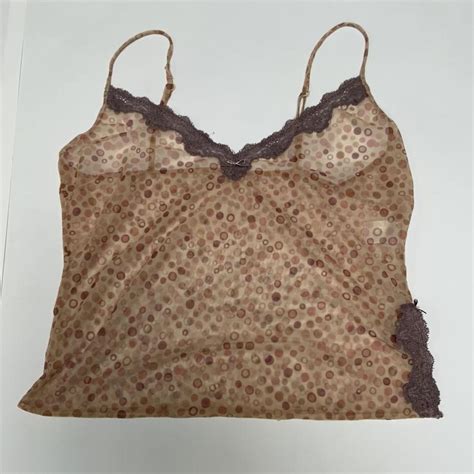 Vintage Sheer Lace Cami Top Lingerie Cami Top Size Depop