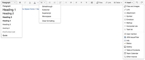 The Editor Confluence Data Center Atlassian Documentation