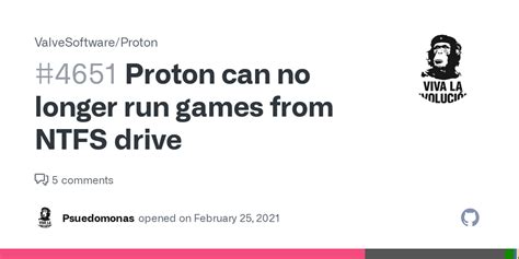 Proton Can No Longer Run Games From Ntfs Drive · Issue 4651 · Valvesoftwareproton · Github