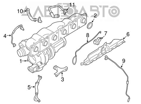 Трубка охлаждения турбины BMW F10 10-16 3.0T выход новый OEM оригинал ...