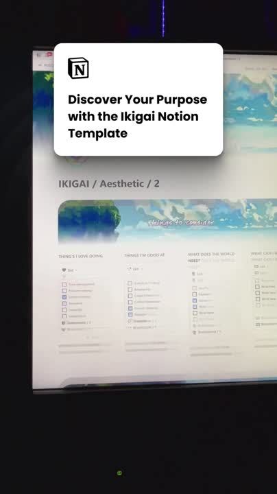 Notiongot On Linkedin Notion Productivity Ikigai Lifeorganization Purpose Motivation
