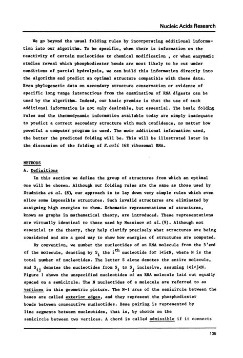Optimal Computer Folding Of Large Rna Sequences Using Thermodynamics And Auxiliary Information Pmc