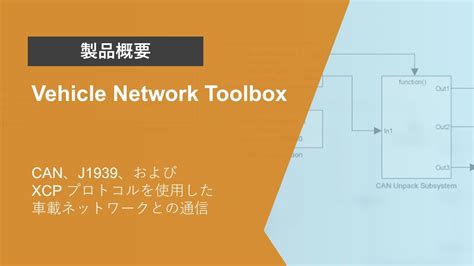 Vehicle Network Toolboxとは？ 製品概要 Youtube