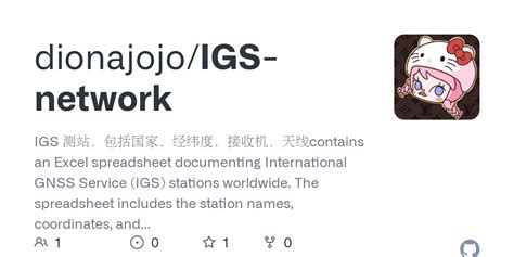 Github Dionajojo Igs Network Igs 测站，包括国家，经纬度，接收机，天线contains An Excel Spreadsheet Documenting