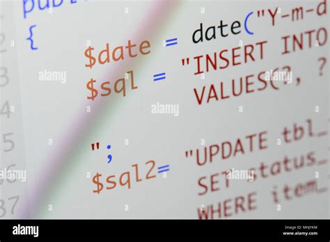 Real Php Code Developing Screen Programing Workflow Abstract Algorithm Concept Lines Of Php