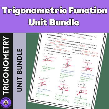 Trigonometric Function Unit Bundle By Brainiac Mathematics TPT