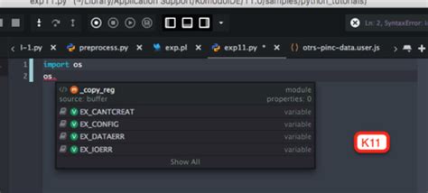 Code Completion Is Not Giving All The Options For Python Script Issue Komodo