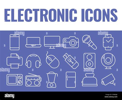 Electronic Devices Icons Set Vector Electric Device Vector Icons Home Devices Computer Icons