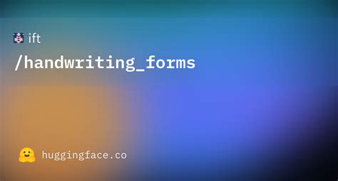 Ifthandwritingforms · Hugging Face