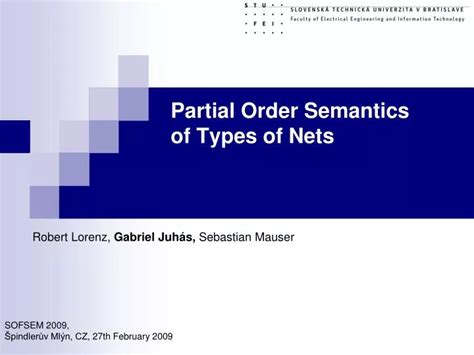 ppt partial order semantics of types of nets powerpoint presentation