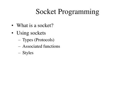 Ppt Socket Programming In Java Powerpoint Presentation Free Download