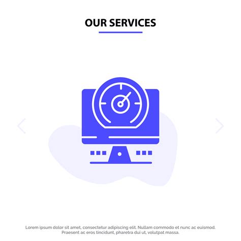 Our Services Compass Computer Timer Location Solid Glyph Icon Web Card Template 17977920 Vector