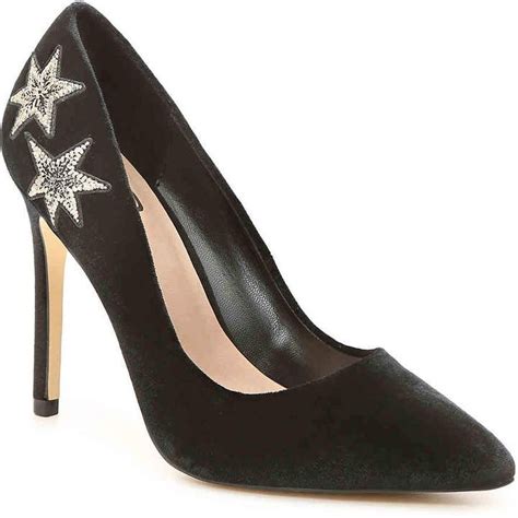 Mix No 6 Dignity Velvet Pump Womens Black Strap Heels Heels
