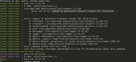 Nodejs Unable To Determine Transport Target For Pino Pretty Stack Overflow