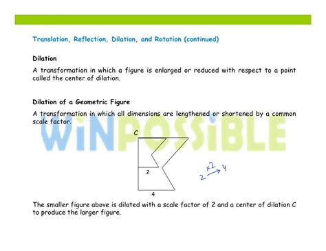 Translation Dilation Rotation Reflectiontutorials Online
