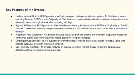 Ppt Hix Bypass Review The Ultimate Undetectable Ai Tool For Bypassing Ai Detection Powerpoint