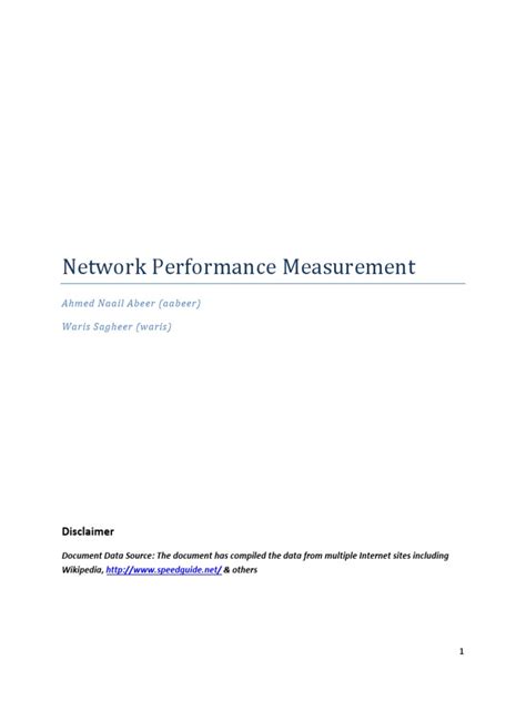 network performance measurement pdf pdf transmission control