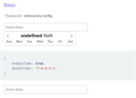 The Calendar Modal Displays Undefined NaN When Entering Digits Issue Flatpickr
