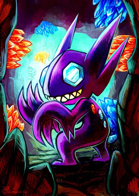 Sableye 插画师Haychel的勾魂眼插画图片 BoBoPic