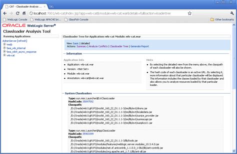 Using The New Weblogic Classloader Analysis Tool Cat