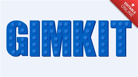 Gimkit Blue Lego Font Text Effect Generator