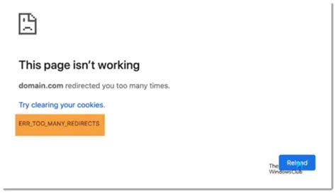 Errtoomanyredirects This Page Isnt Working Chrome Error
