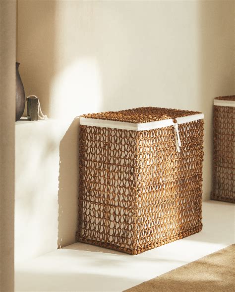 Fabric Lined Laundry Basket Zara Home Uae Abu Dhabi Al Ain Ras Al