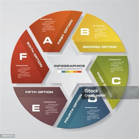 6 단계 현대 원형 차트 인포 그래픽 요소를 추상화 합니다 벡터 일러스트입니다 0명에 대한 스톡 벡터 아트 및 기타 이미지 0명 3차원 형태 개념 Istock